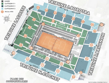 Roland Garros Location In Paris Map - Map